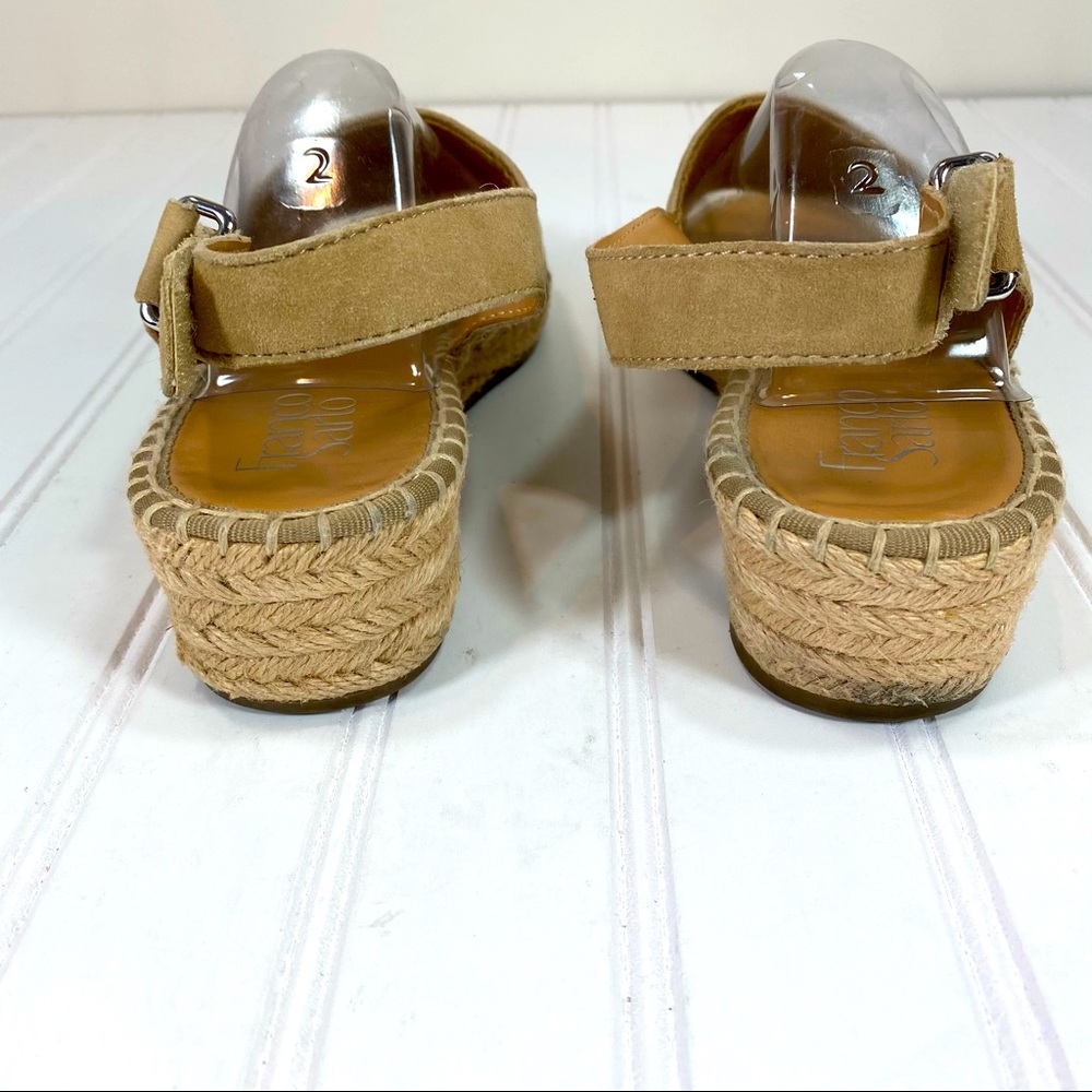 Franco Sarto Leanne Tan Suede Sling Espadrilles - Gem